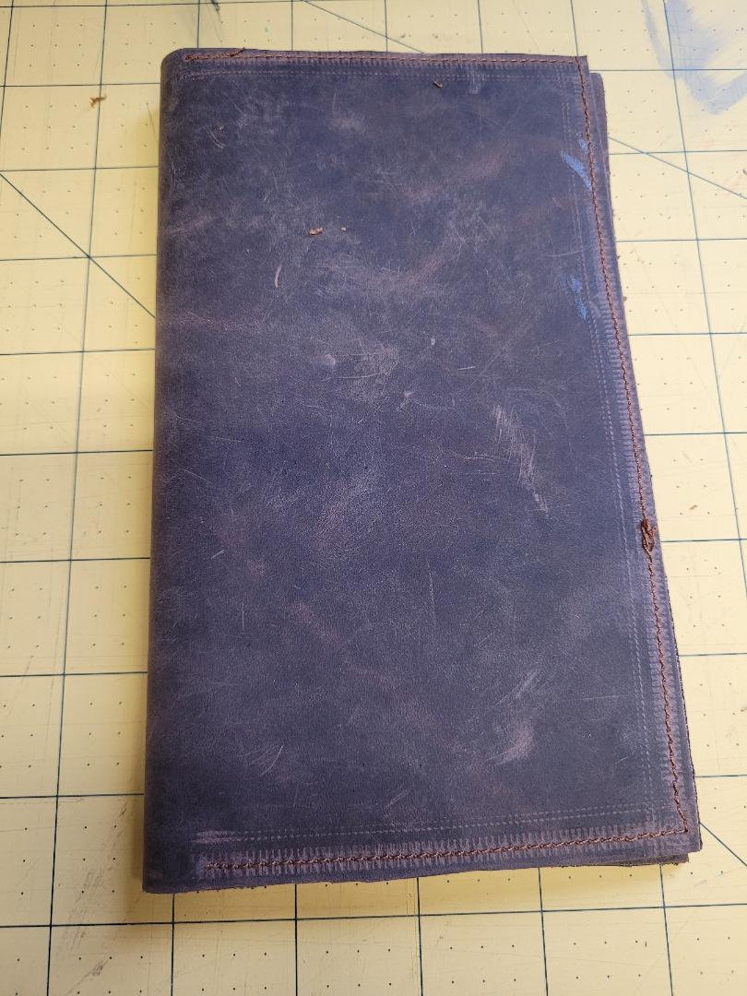 Leather Server Book brown - Etsy