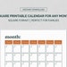 Printable Blank Calendar - Large Printable Calendar, Any Month and ...