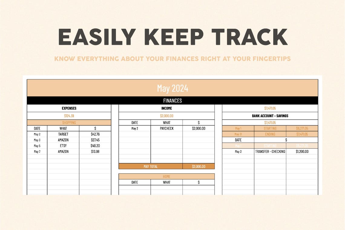 Finance Tracking Spreadsheet | Ultimate Monthly Spreadsheet for Google ...