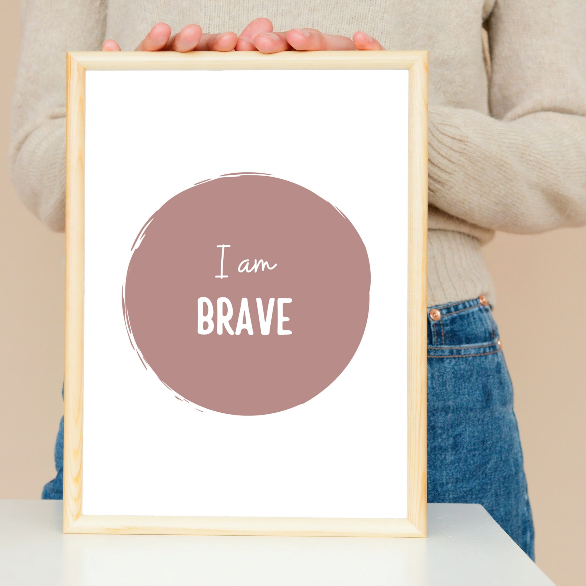 Self Love Positive Affirmation Printable Wall Art I Am Enough - Etsy
