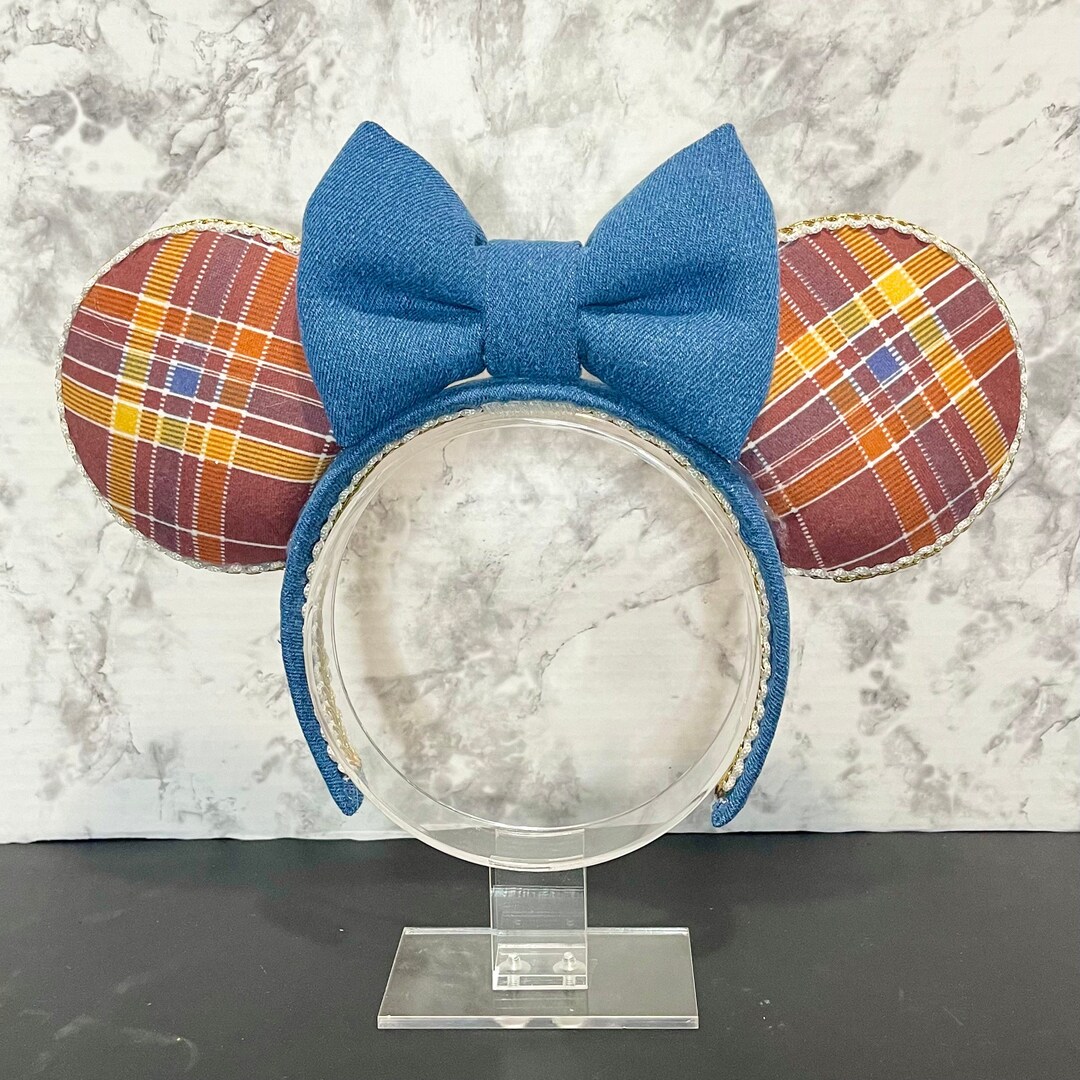 Harvest Plaid Flannel Minnie Ear Headband - Etsy