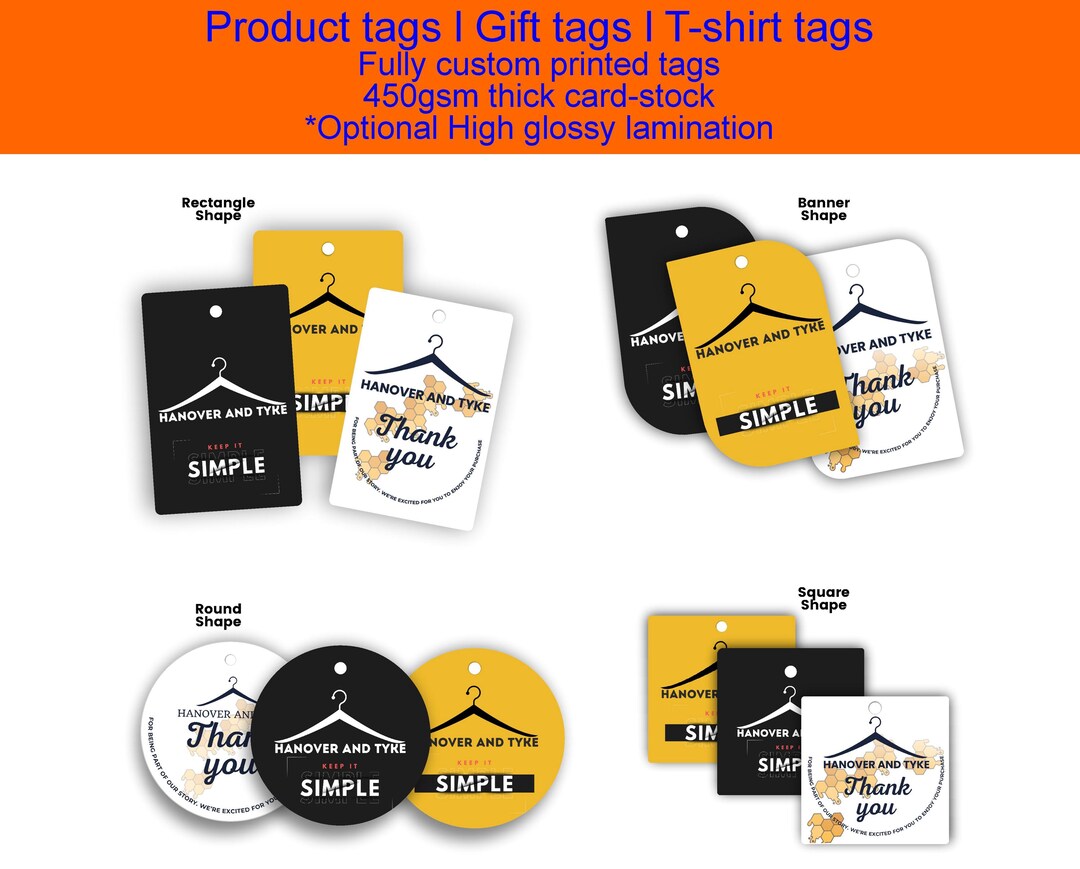 Custom Printed Tag for Branding or T-shirt Hang Tags - Etsy UK