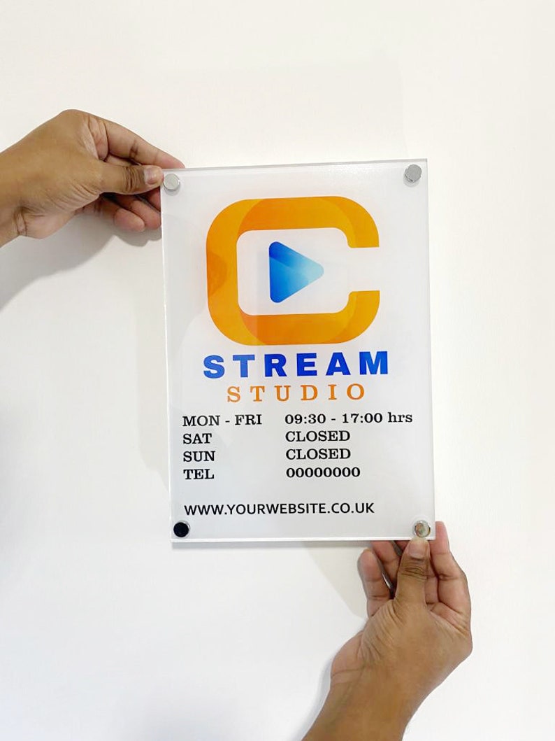 Rectangular Sign, Acrylic Logo Sign, Wall Acrylic Business Signs ...