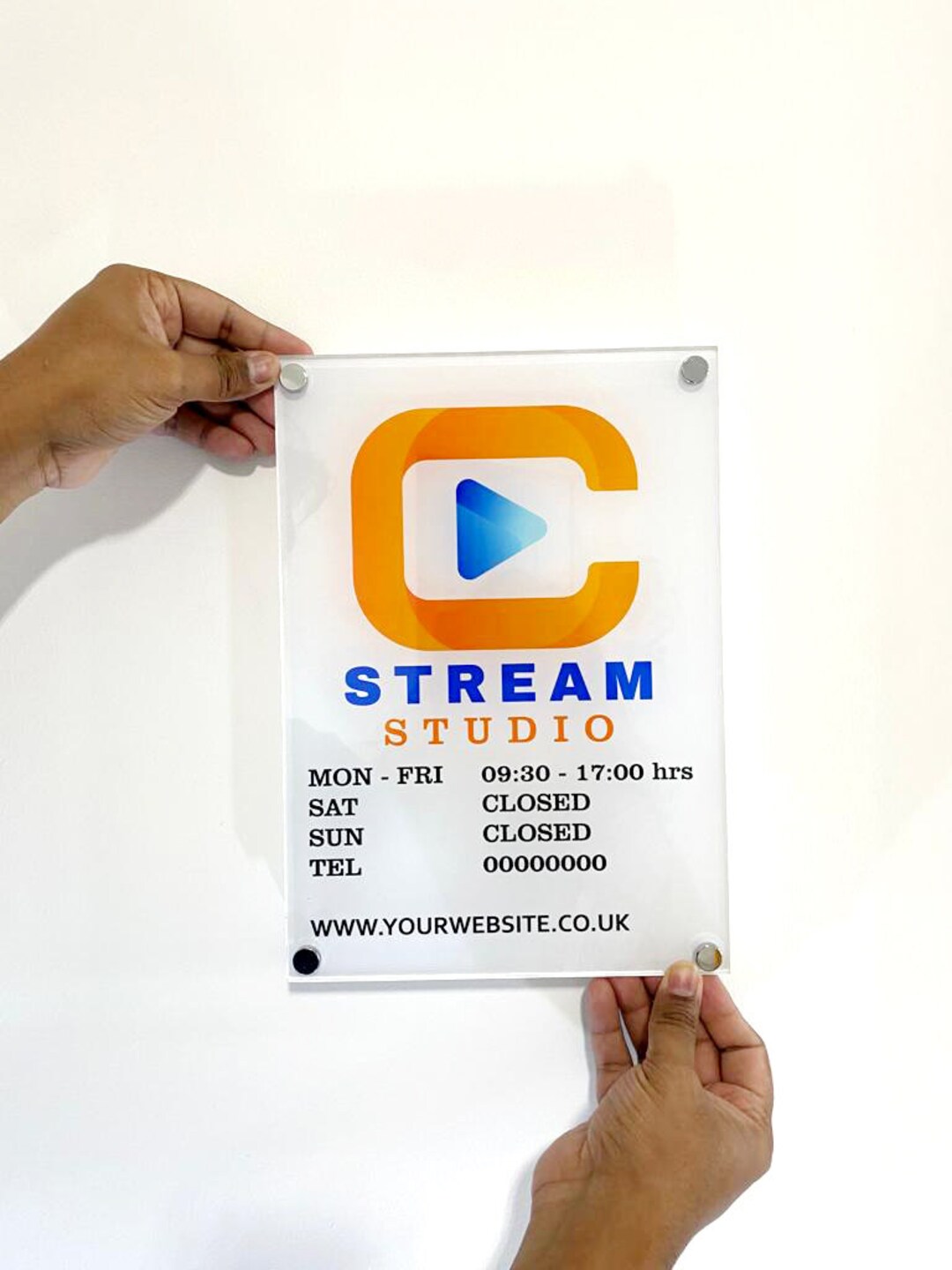 Rectangular Sign, Acrylic Logo Sign, Wall Acrylic Business Signs ...