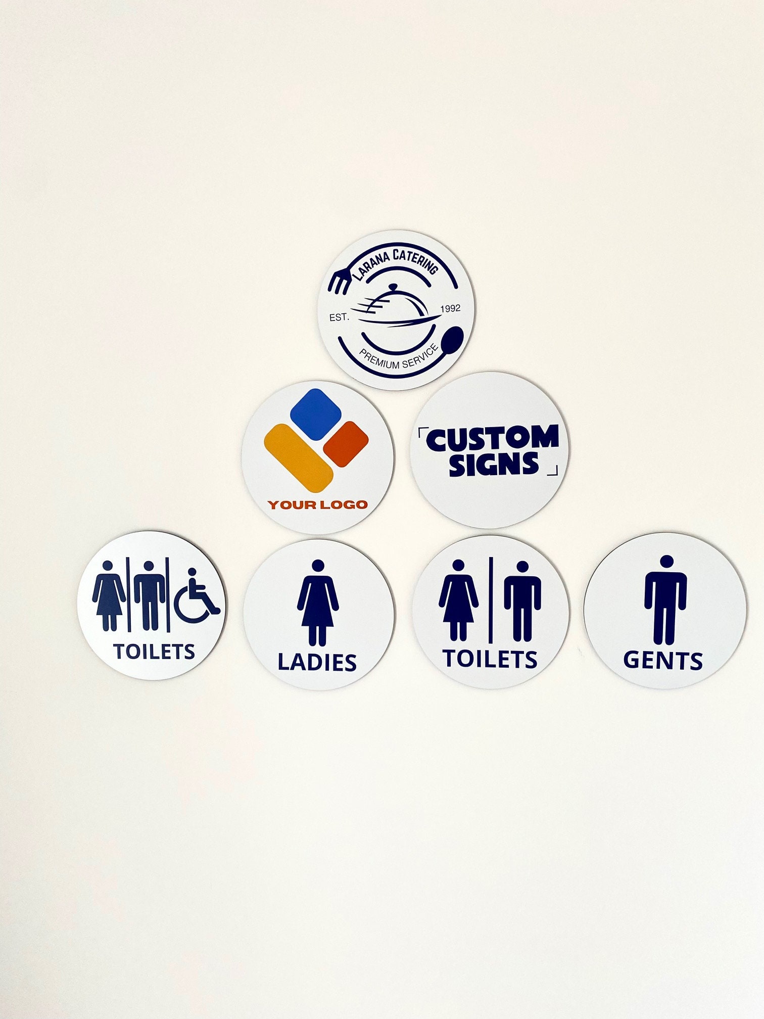 Aluminium Toilet Sign Round Toilet Door Sign - Etsy UK