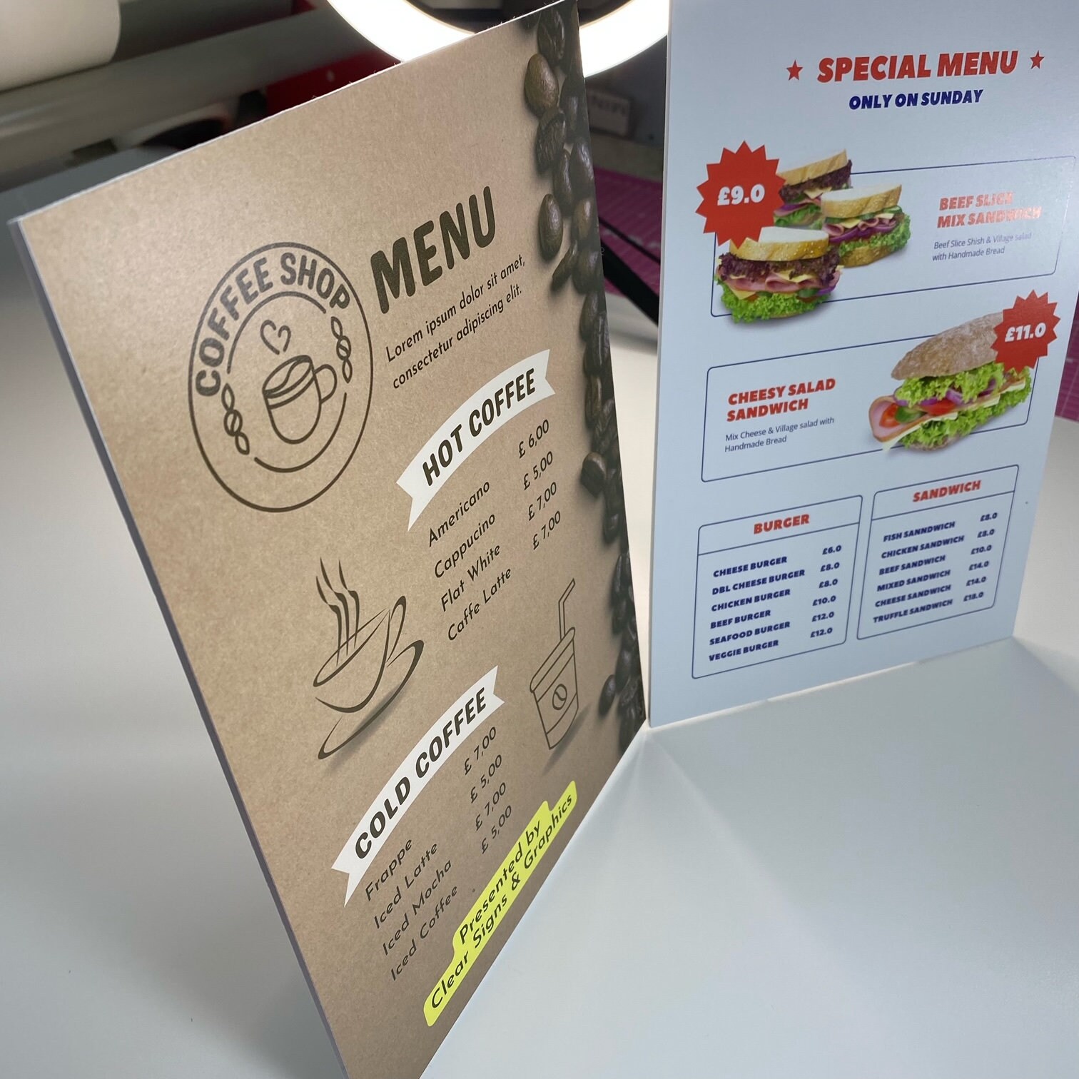 Poster Stand PVC Board Sign Display Holder Poster Holder Menu Pricelist ...