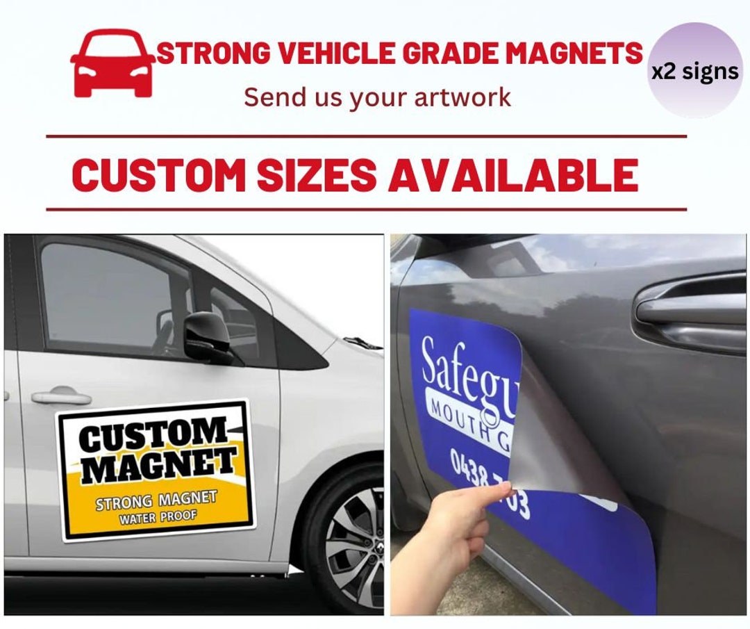 Custom Printed Car Door Magnetic Signs: Vehicle Advertising (set of 2 ...