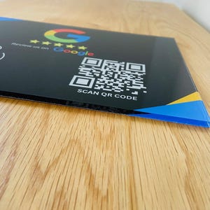 Google Review Sign With NFC and QR Code - Etsy UK