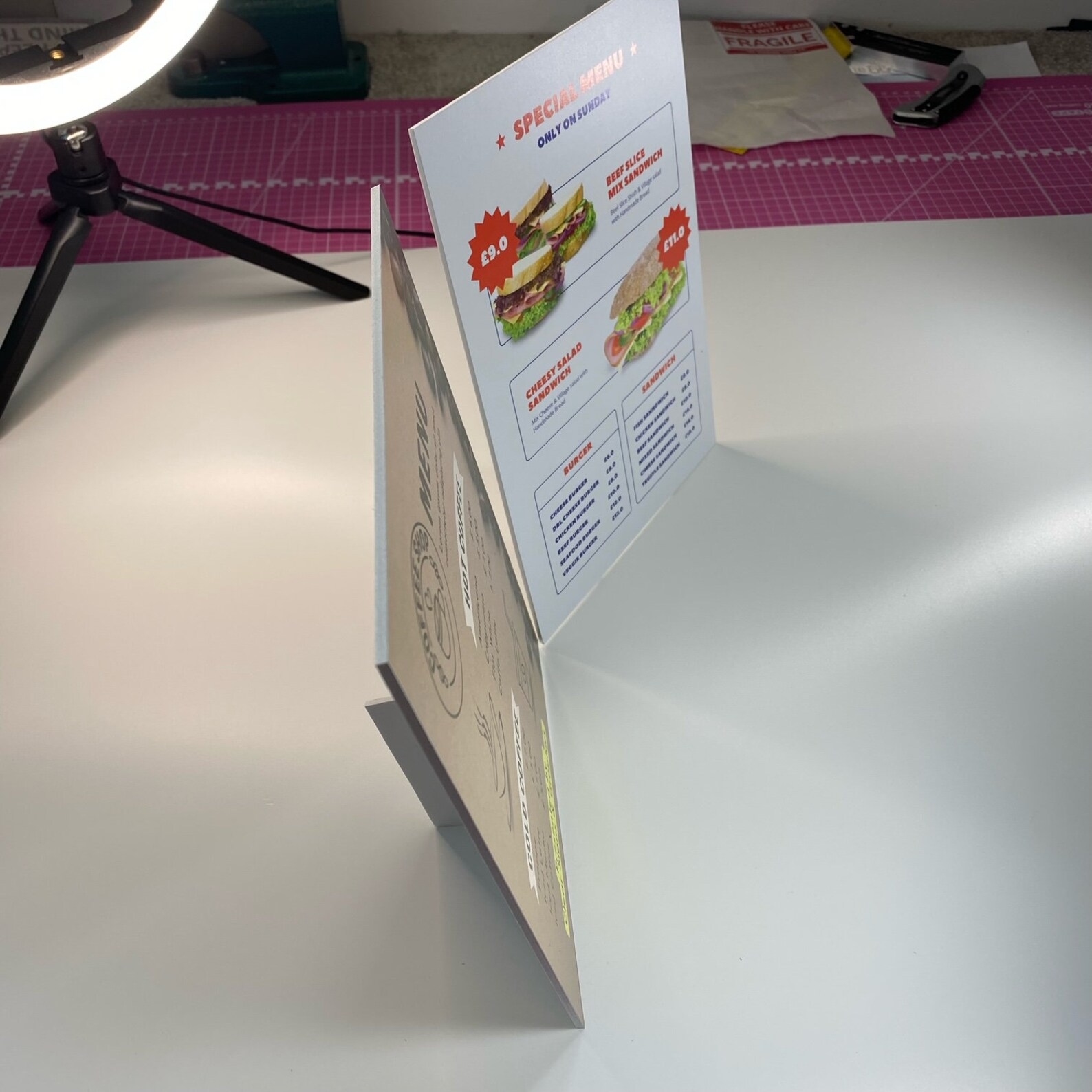 Poster Stand PVC Board Sign Display Holder Poster Holder Menu Pricelist ...