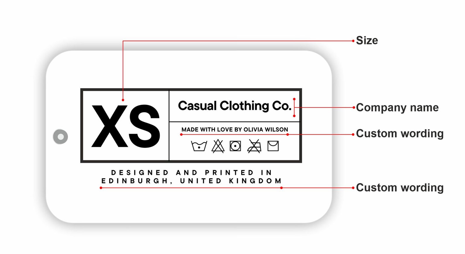 Custom Clothing Swing Tags Clothing Tags With Hole Gift Tags - Etsy UK