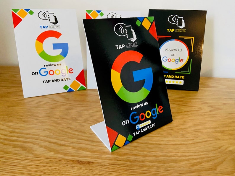 Google Review Stand NFC Tap Review Stand NFC Countertop Stand - Etsy UK