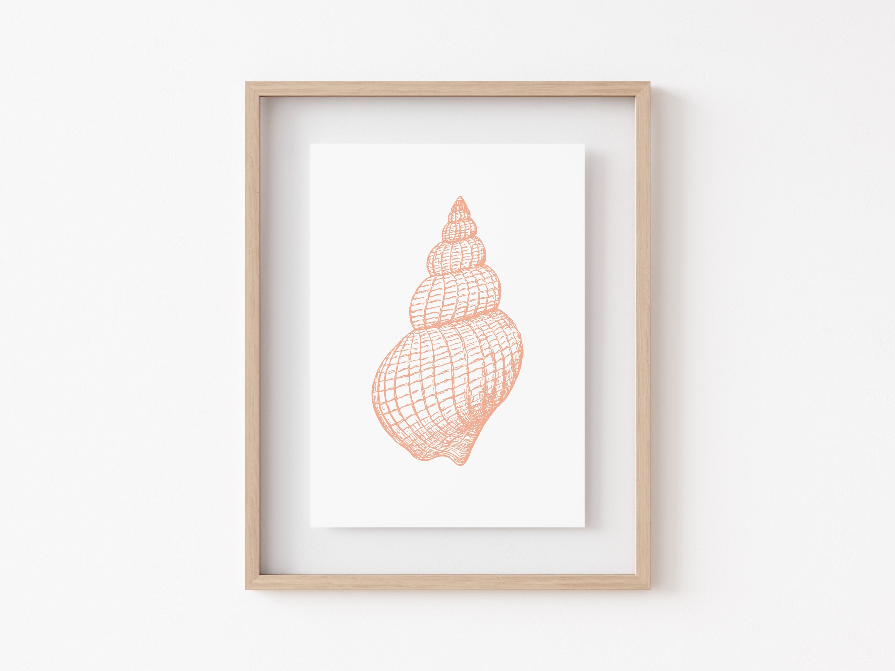 Sea Shell Print Beach Home Decor, Seaside Nautical Print, Coastal Wall ...
