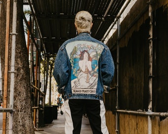 Painted Jean Jacket - Etsy
