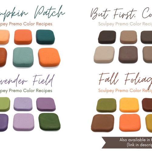 Big Bundle Sculpey Premo Polymer Clay Color Recipes Summer - Etsy