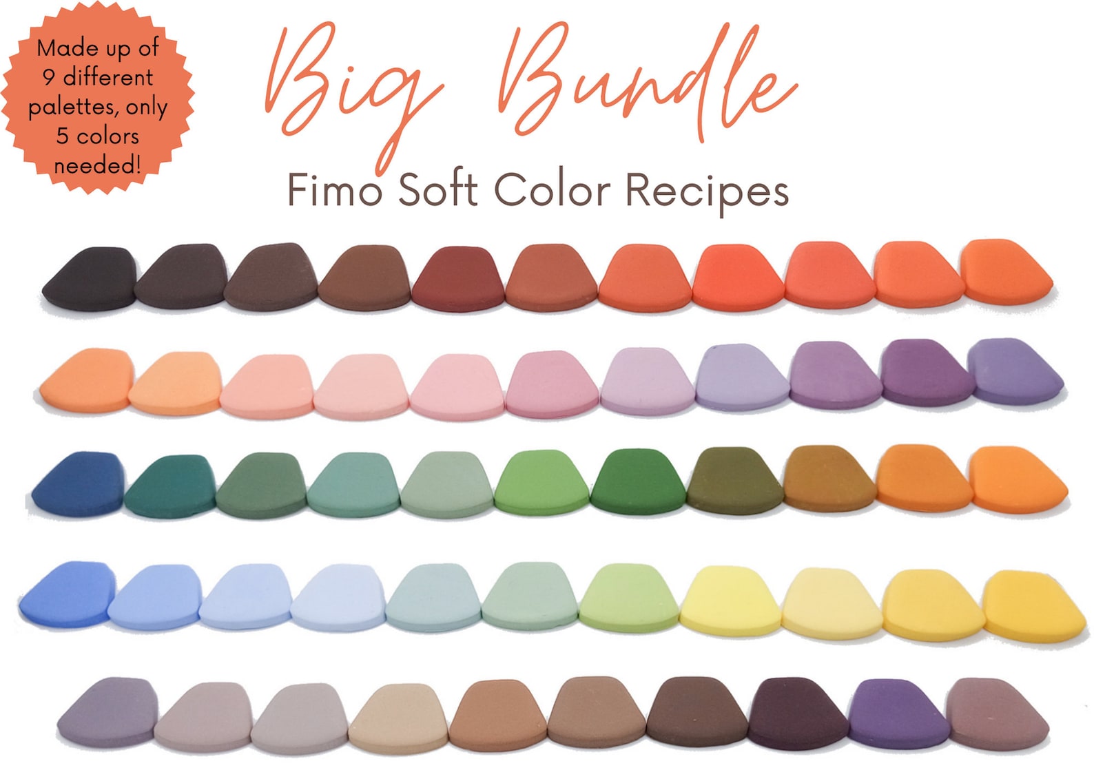 Big Bundle, Fimo Soft, Polymer Clay Color Recipes, Summer Spring, Fall ...