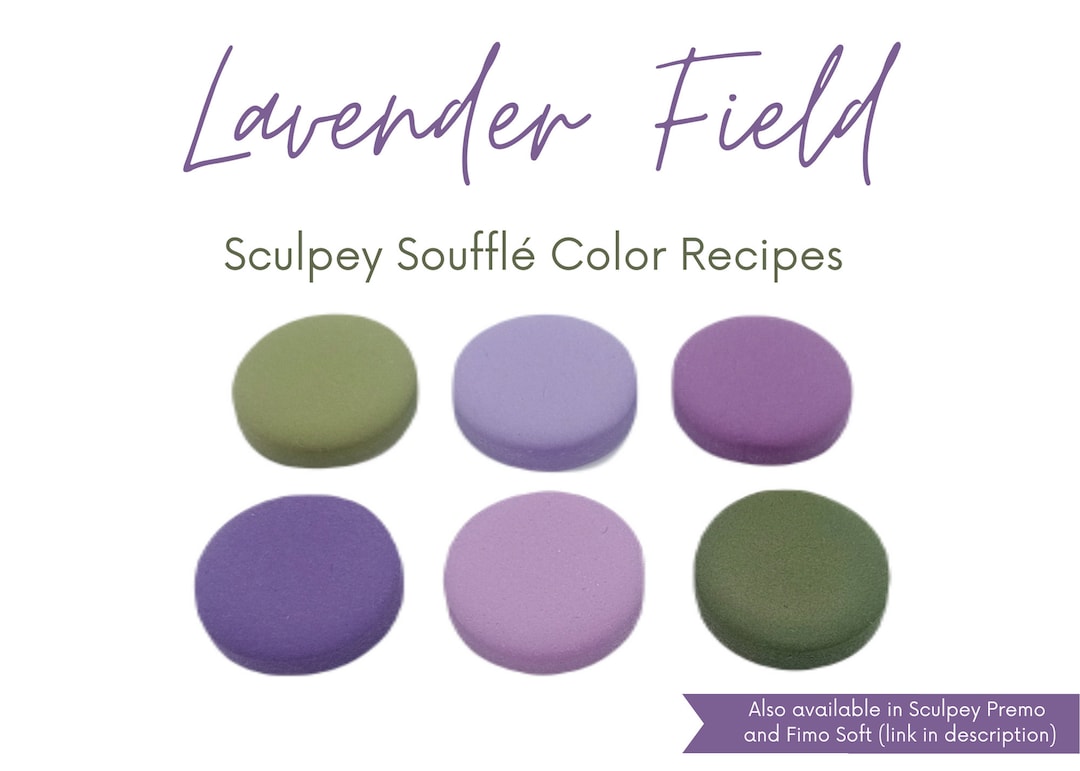 Lavender Field, Sculpey Soufflé, Polymer Clay Color Recipes, Summer ...