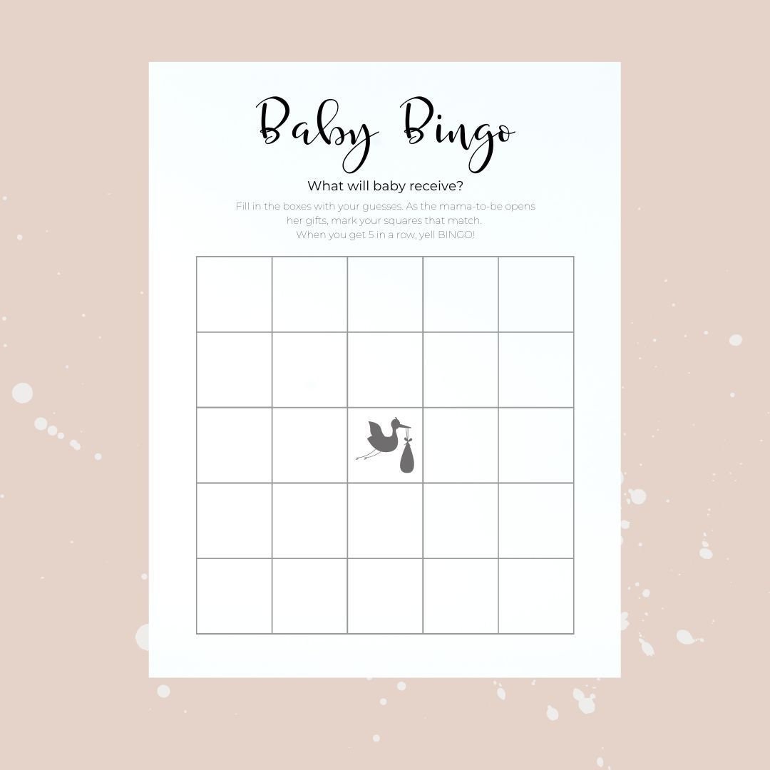 Bingo para bebés imprimible Baby Shower Juegos de ducha - Etsy España