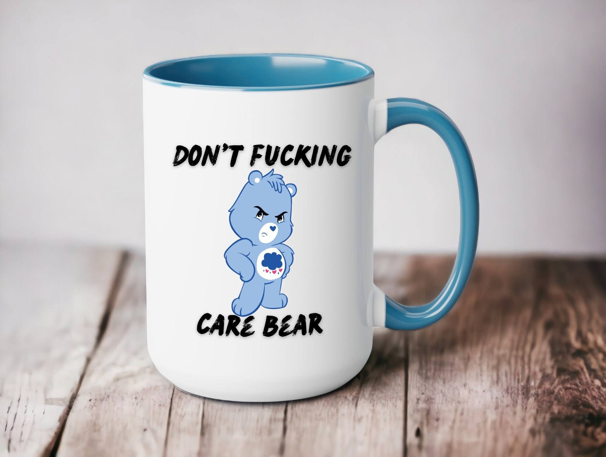 15 Oz Ceramic Coffee Mug Adult DON'T Care Bear Coffee Mugs Curse Words ...