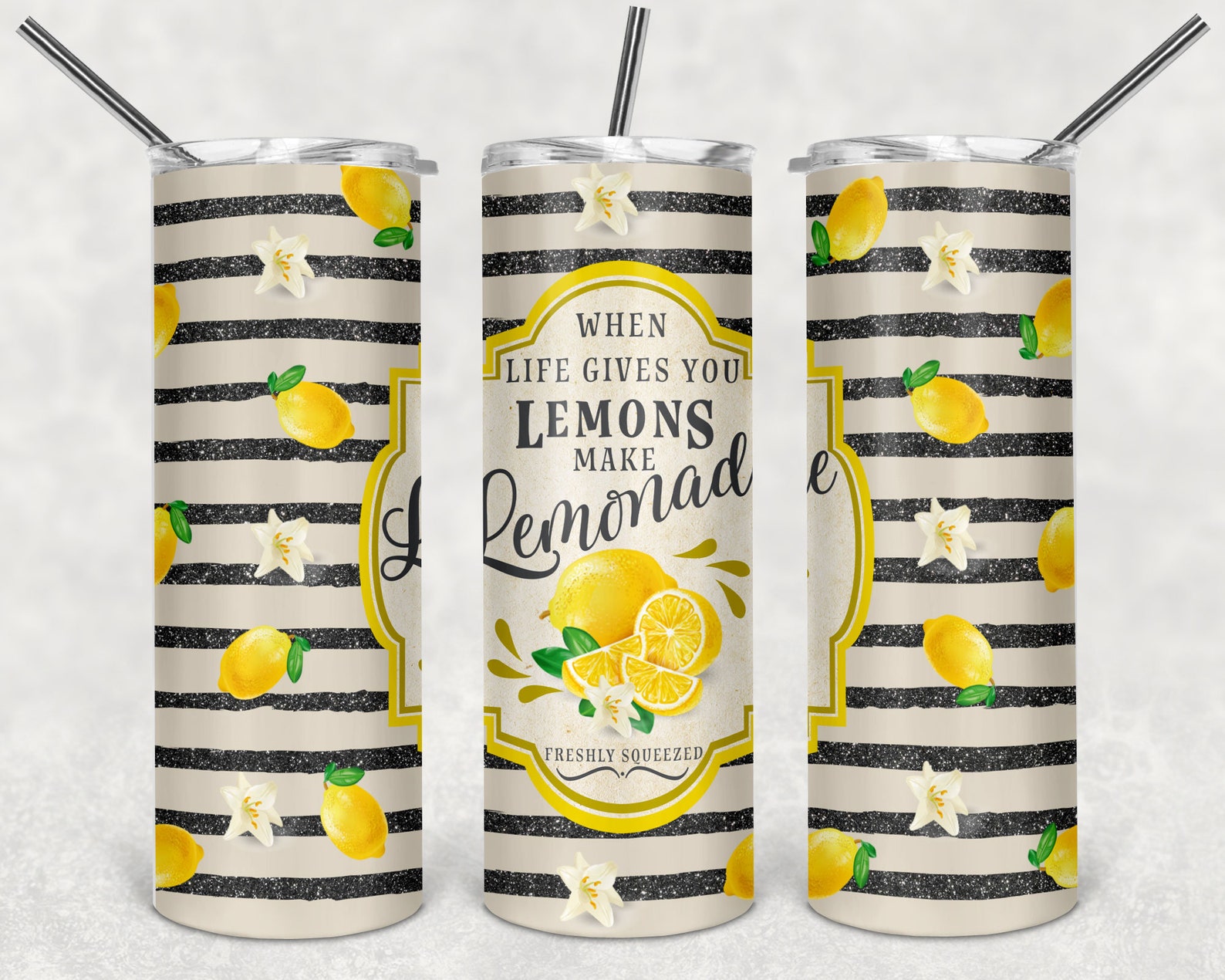 20 Oz Stainless Steel Tumbler - Lemonade Add Vodka, Lime, Margarita ...