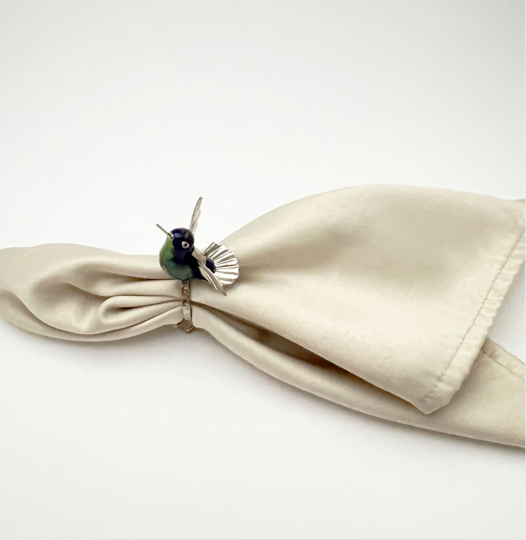 Hummingbird Napkin Holder Hand Made Ceramic and Metal Set of 6 - Etsy
