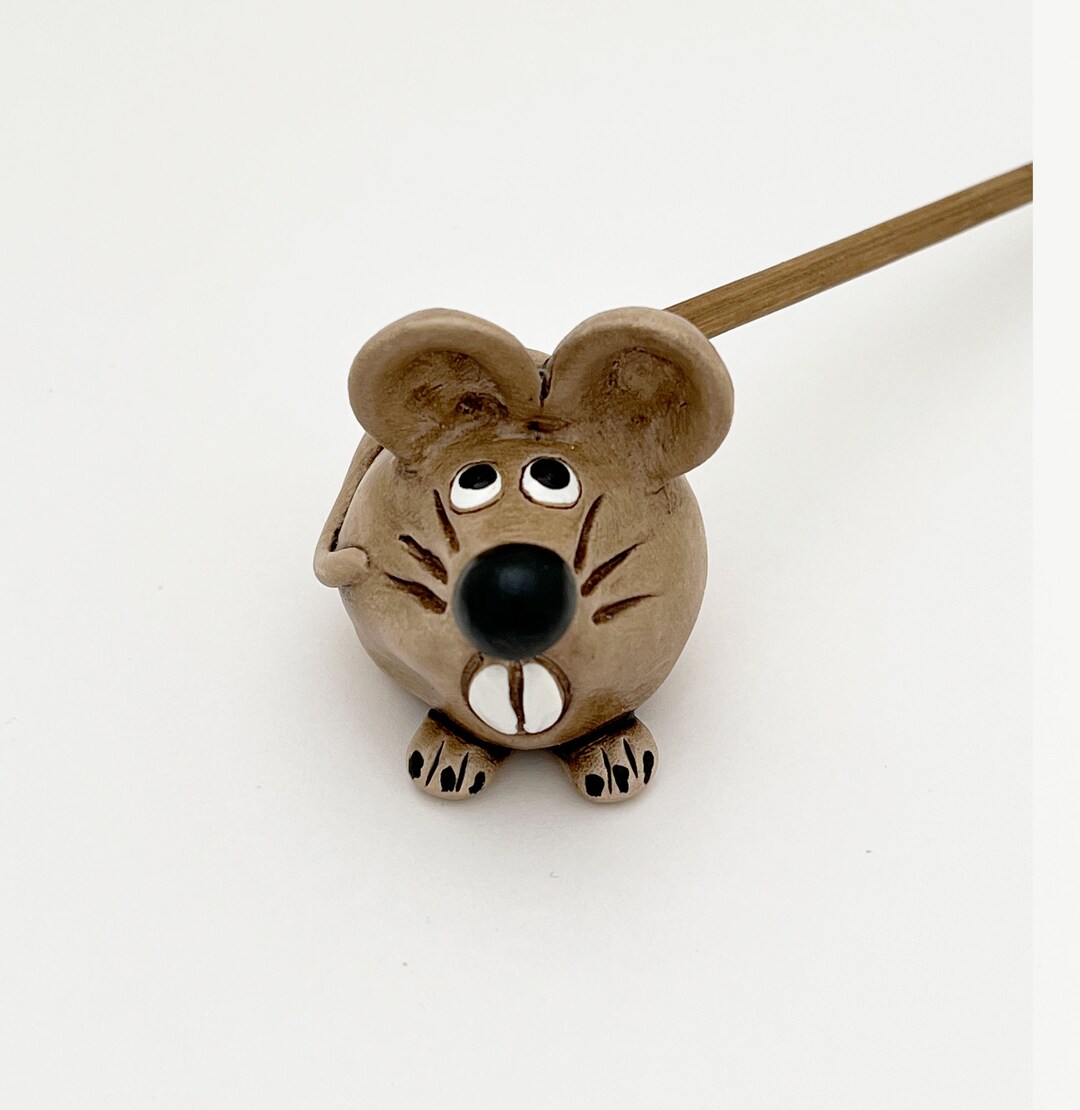 Hand Carved Clay Mouse Candle Snuffer: Ornamental Decor - Etsy