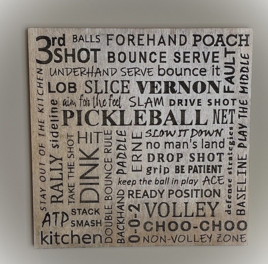 Pickleball Word Art Home Decor - Etsy