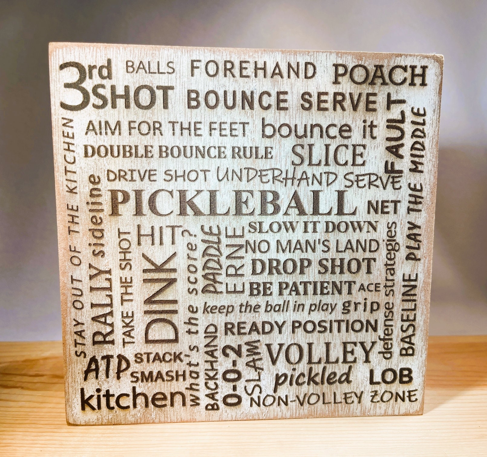 Pickleball Word Art Home Decor - Etsy