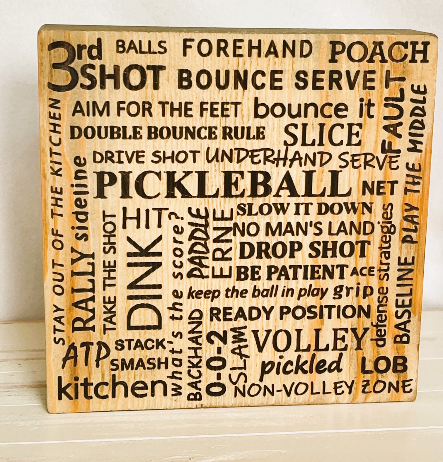 Pickleball Word Art Home Decor - Etsy