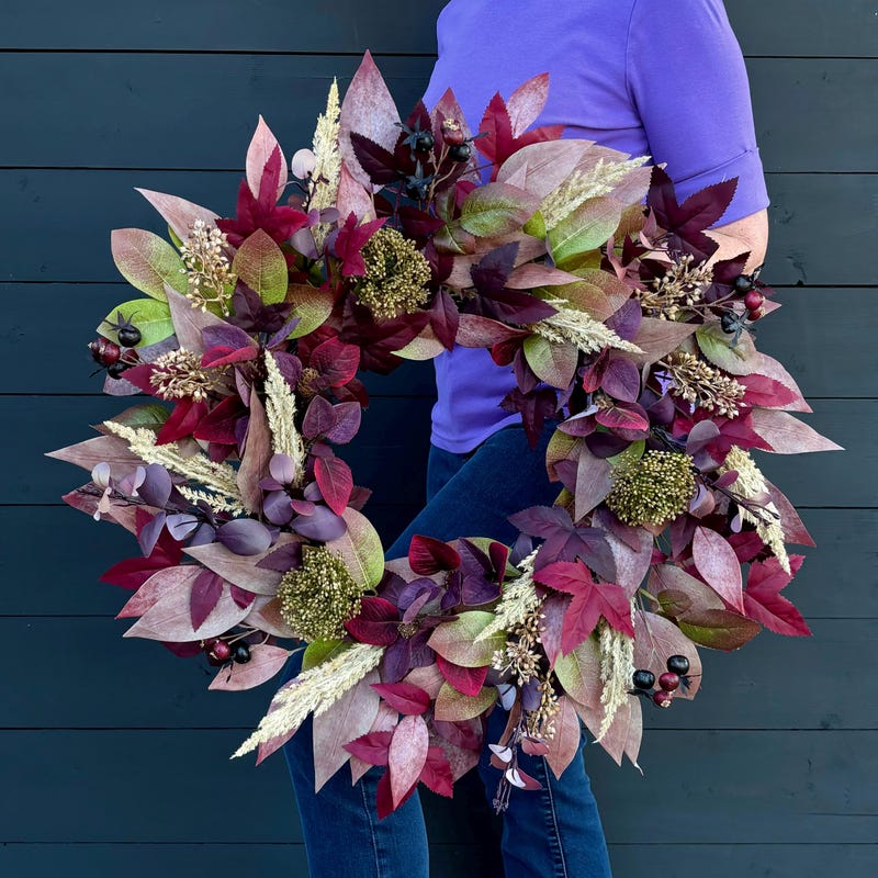 Purple Fall Wreath - Etsy