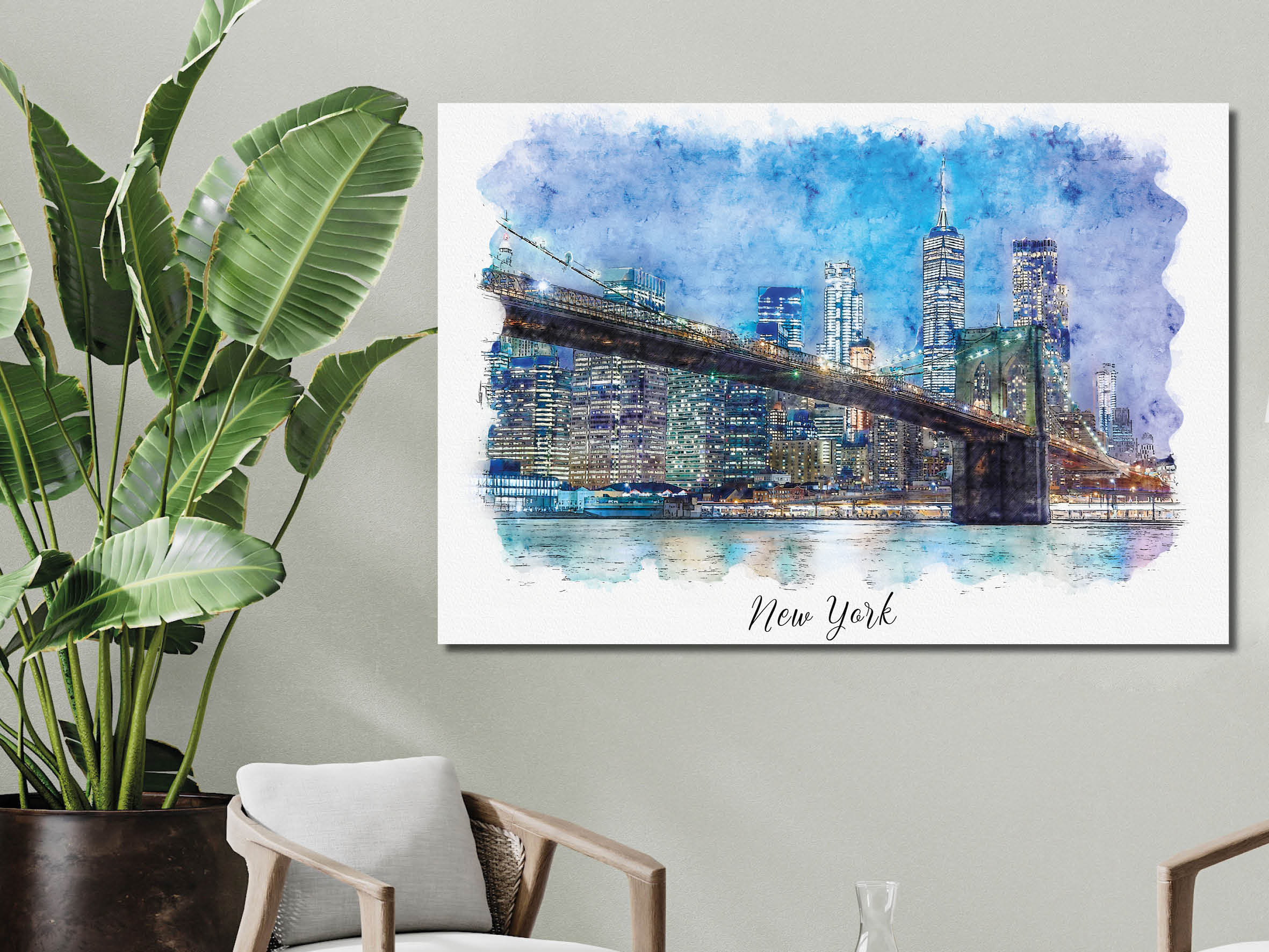 New York City Skyline Canvas, City Print, NYC Canvas Print, New York ...