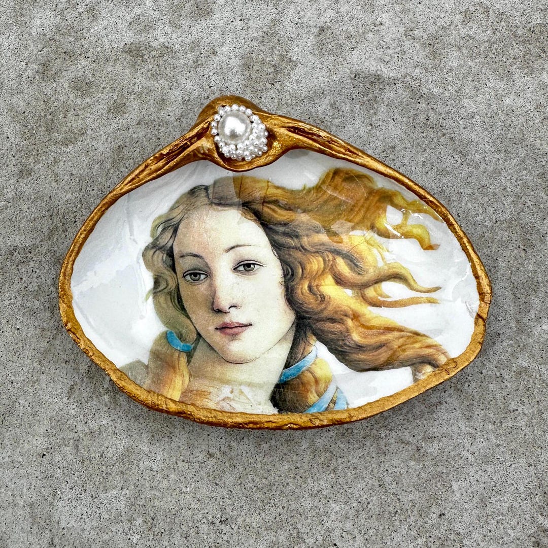 Birth of Venus, Aphrodite Altar, Decoupage Seashell, Ring Dish, Venus ...