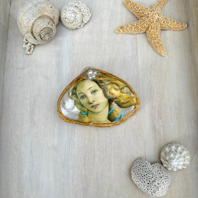 Birth of Venus, Decoupage Seashell, Botticelli Venus, Ring Dish, Venus ...