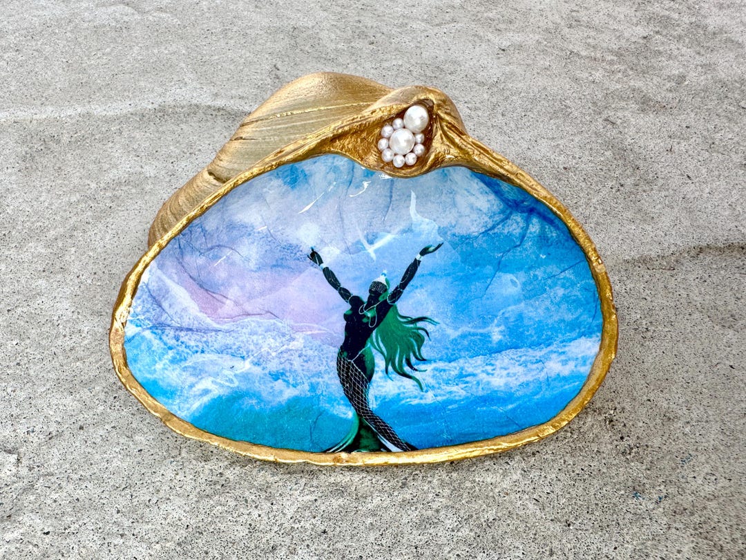 Yemaya Seashell Altar Dish: Yoruba Ocean Goddess Jewelry Ring Holder - Etsy