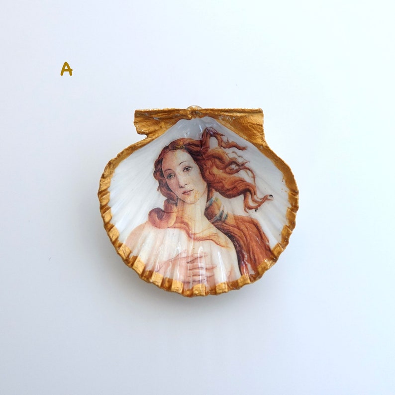 Birth of Venus, Decoupage Shell, Ring Dish, Venus Goddess, Aphrodite ...