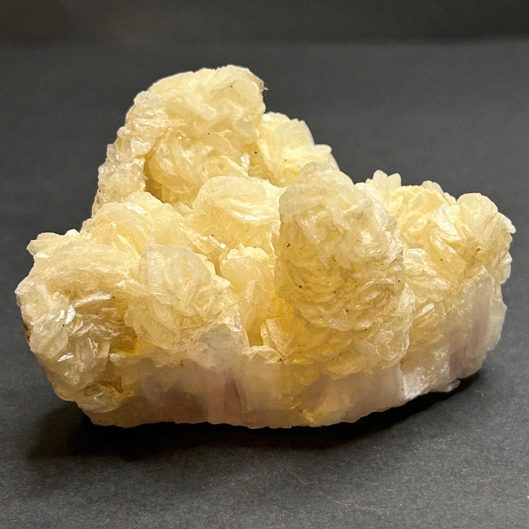 Poker Chip Calcite on Quartz Cluster | White Bladed Calcite on Quartz ...