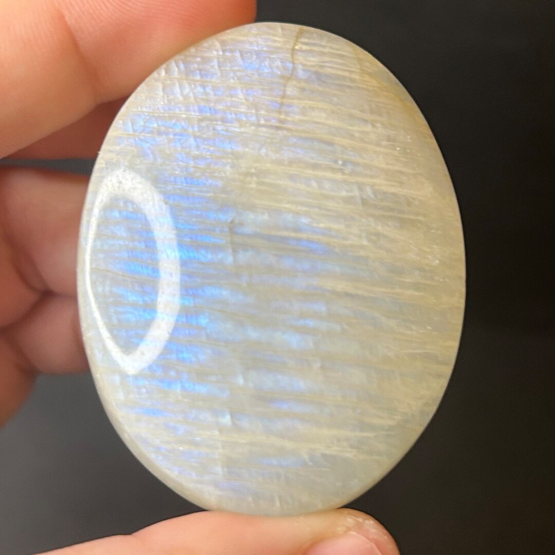 Moonstone Palm Stone | Beautiful High Quality Flashy White Moonstone Palmstone Carving | Double ...