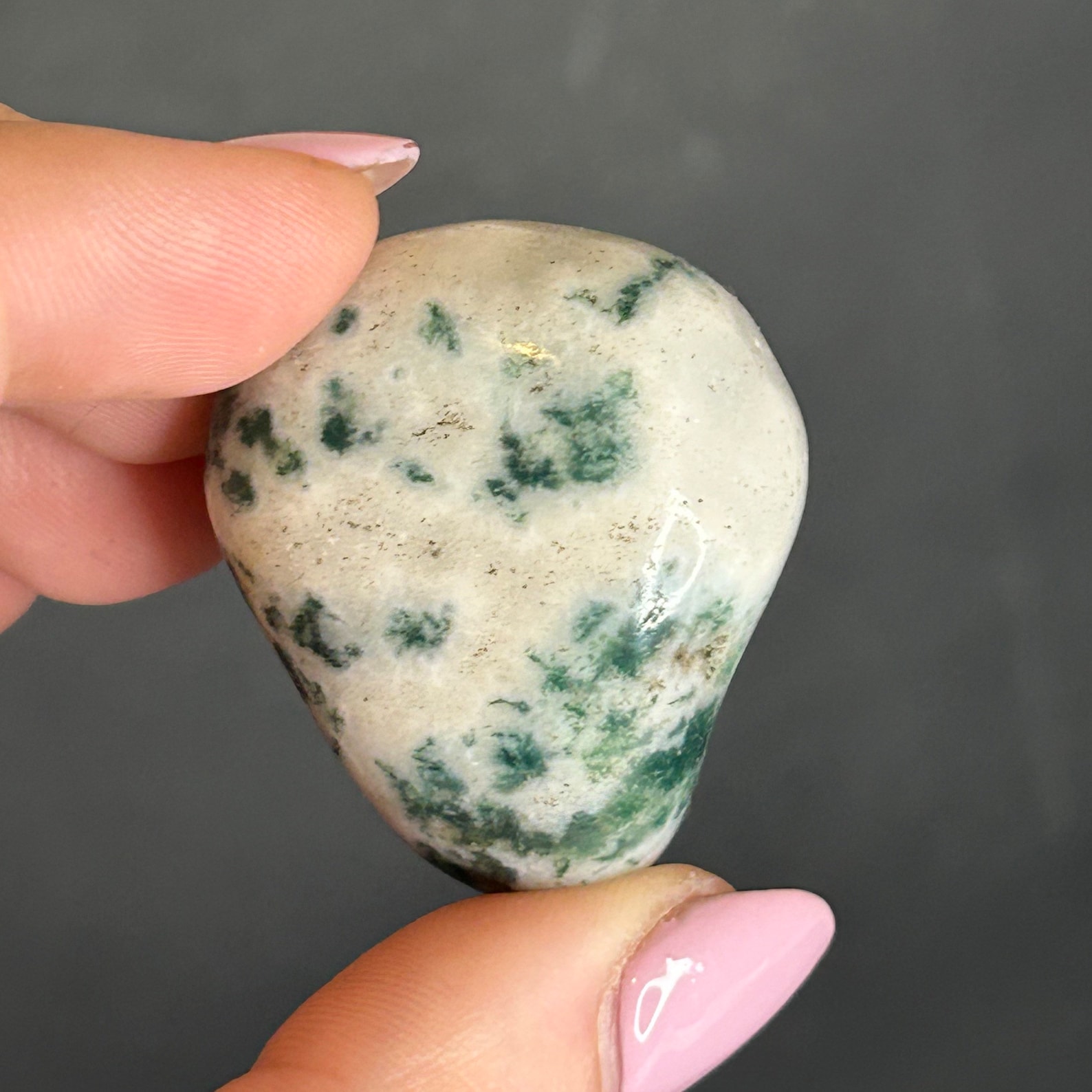 Tree Agate Tumble | Large Tree Agate Crystal Tumble | Moss Agate Tumble ...