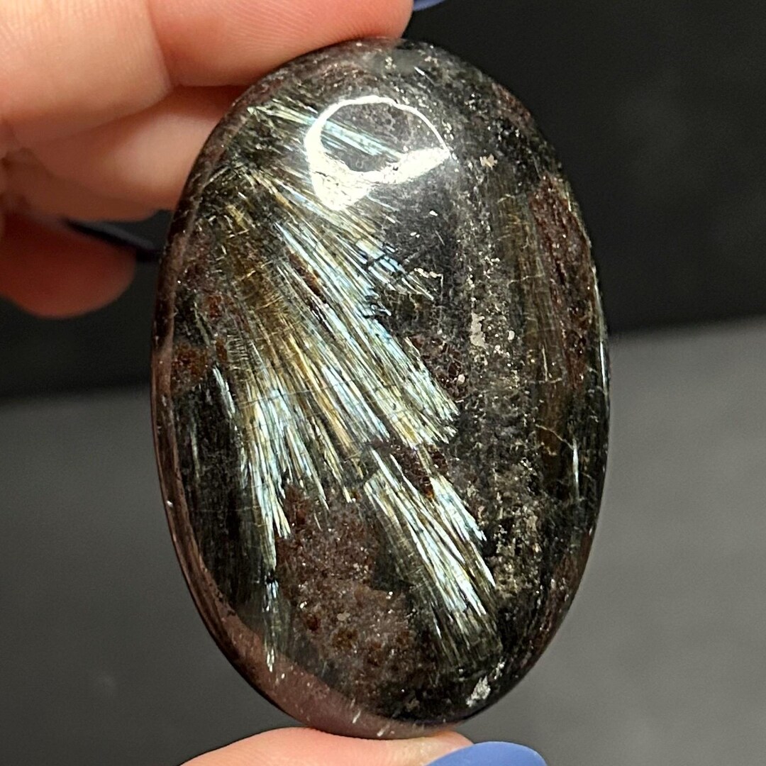 Anthophyllite Palm Stone | Flashy Firework Stone Crystal | Polished ...