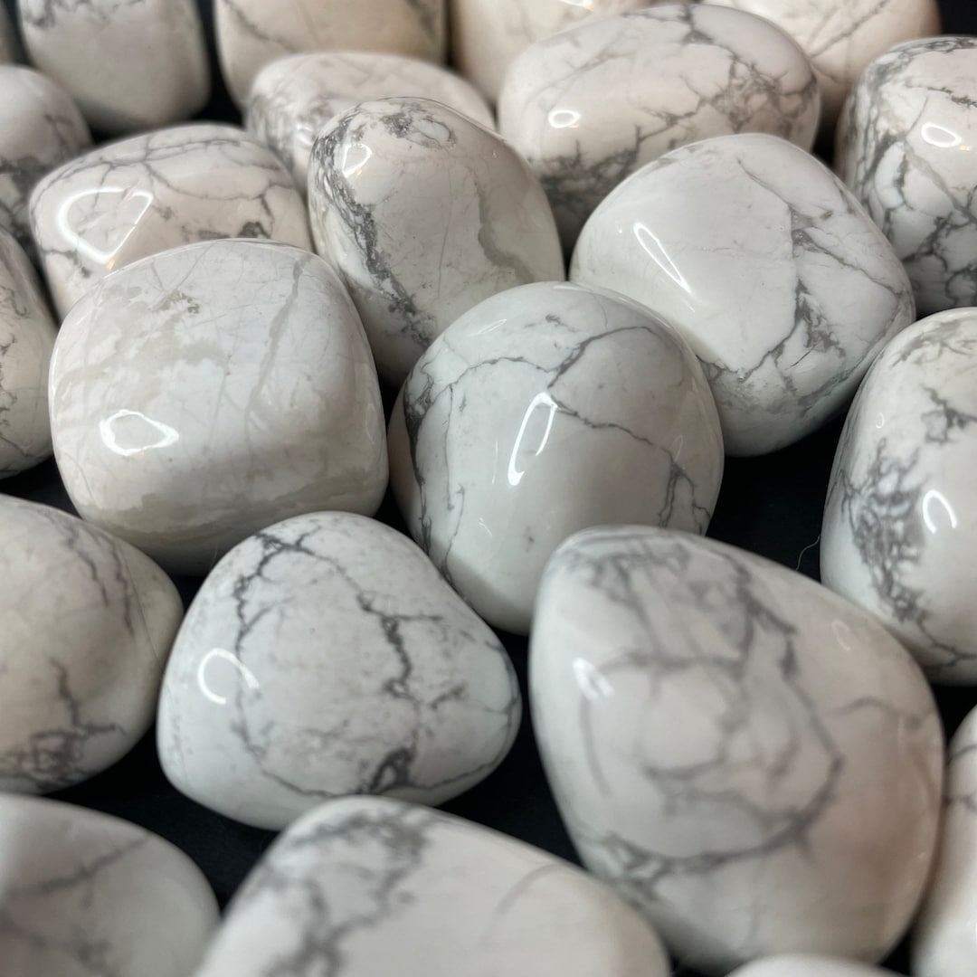 Howlite Crystal Tumble | Large White Howlite Tumbled Crystal - Etsy