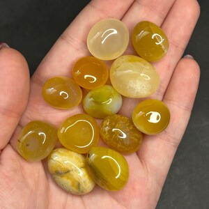 Agate Crystal Tumble | Small Yellow Agate Tumble | Yellow Crystal ...