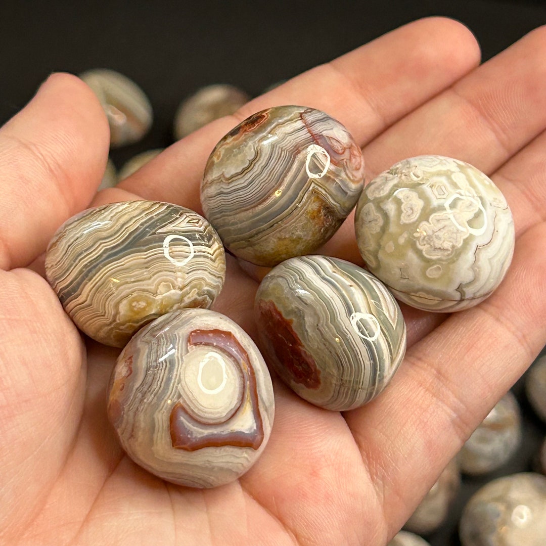 Mexican Agate Tumble | Large Banded Crazy Lace Agate Crystal ...