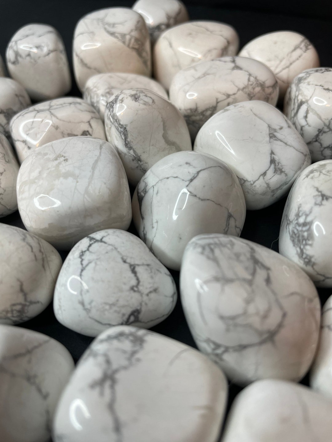 Howlite Crystal Tumble Large White Howlite Tumbled Crystal - Etsy