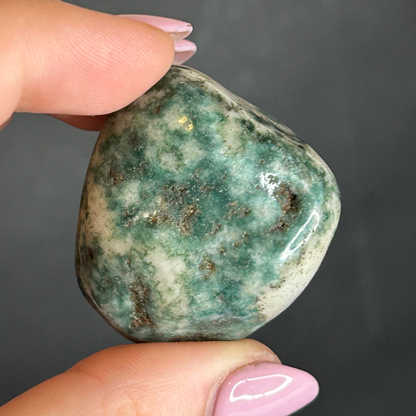 Tree Agate Tumble | Large Tree Agate Crystal Tumble | Moss Agate Tumble ...