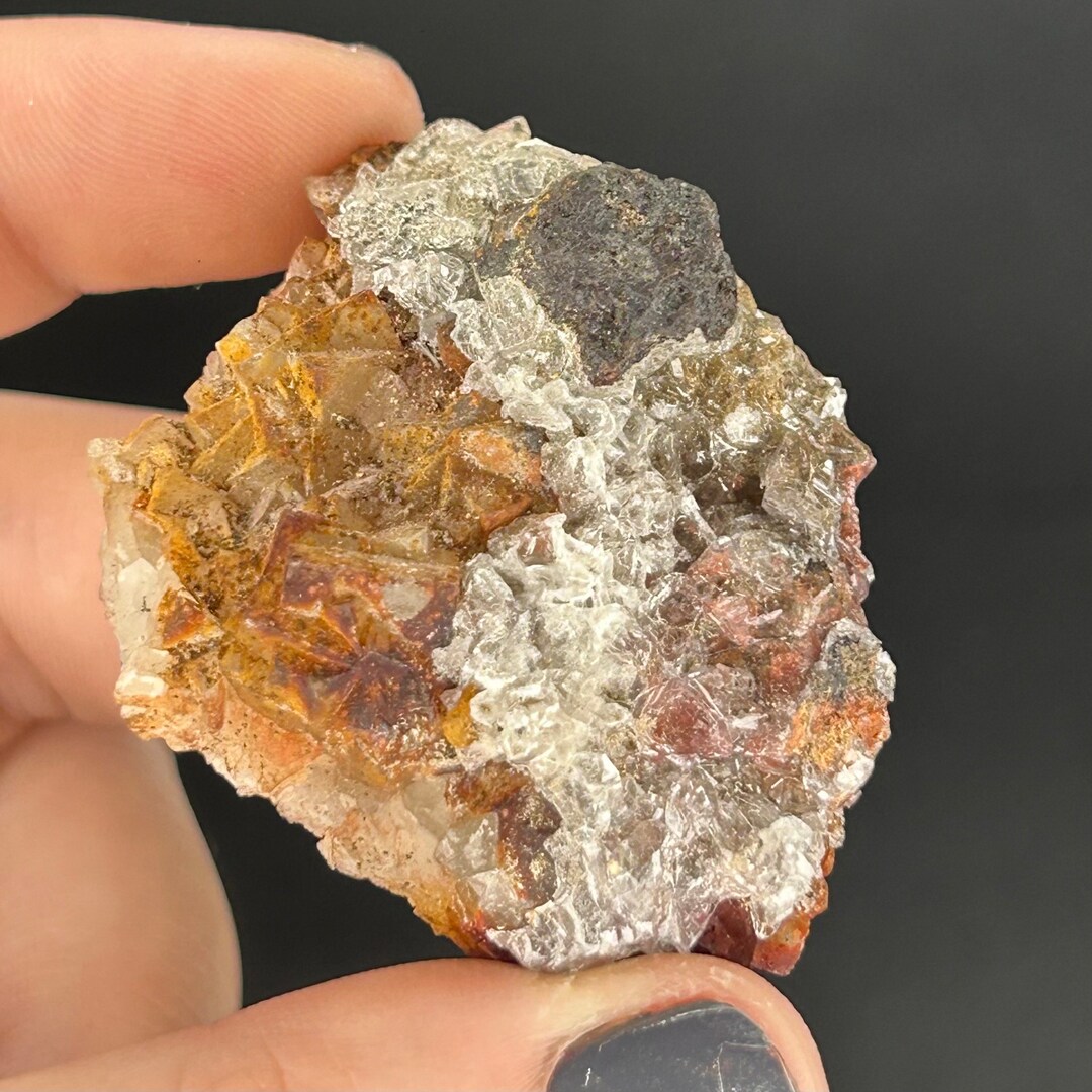 Druzy Fluorite Crystal | Yellow Fluorite With Quartz and Goethite ...