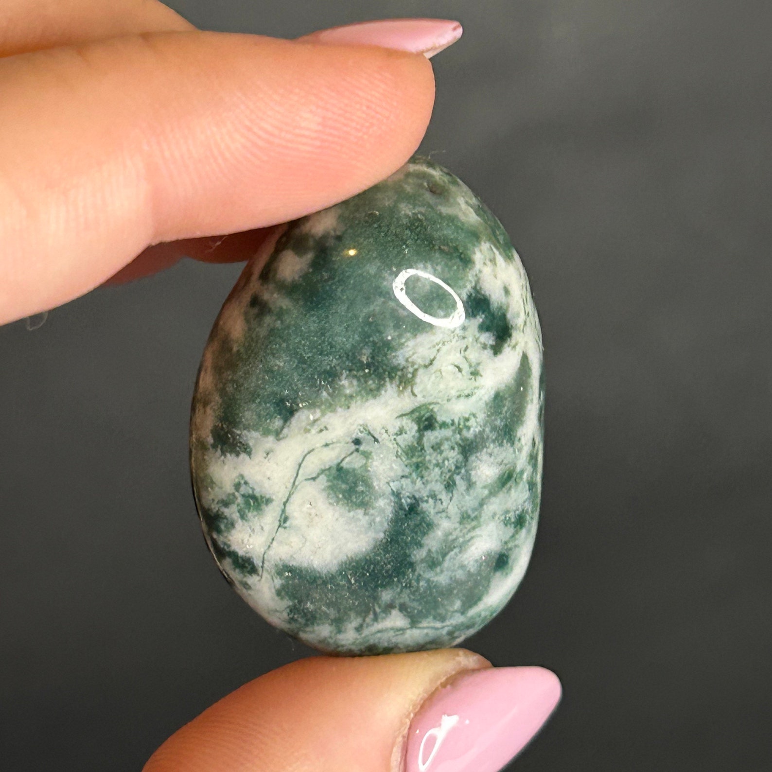 Tree Agate Tumble | Large Tree Agate Crystal Tumble | Moss Agate Tumble ...