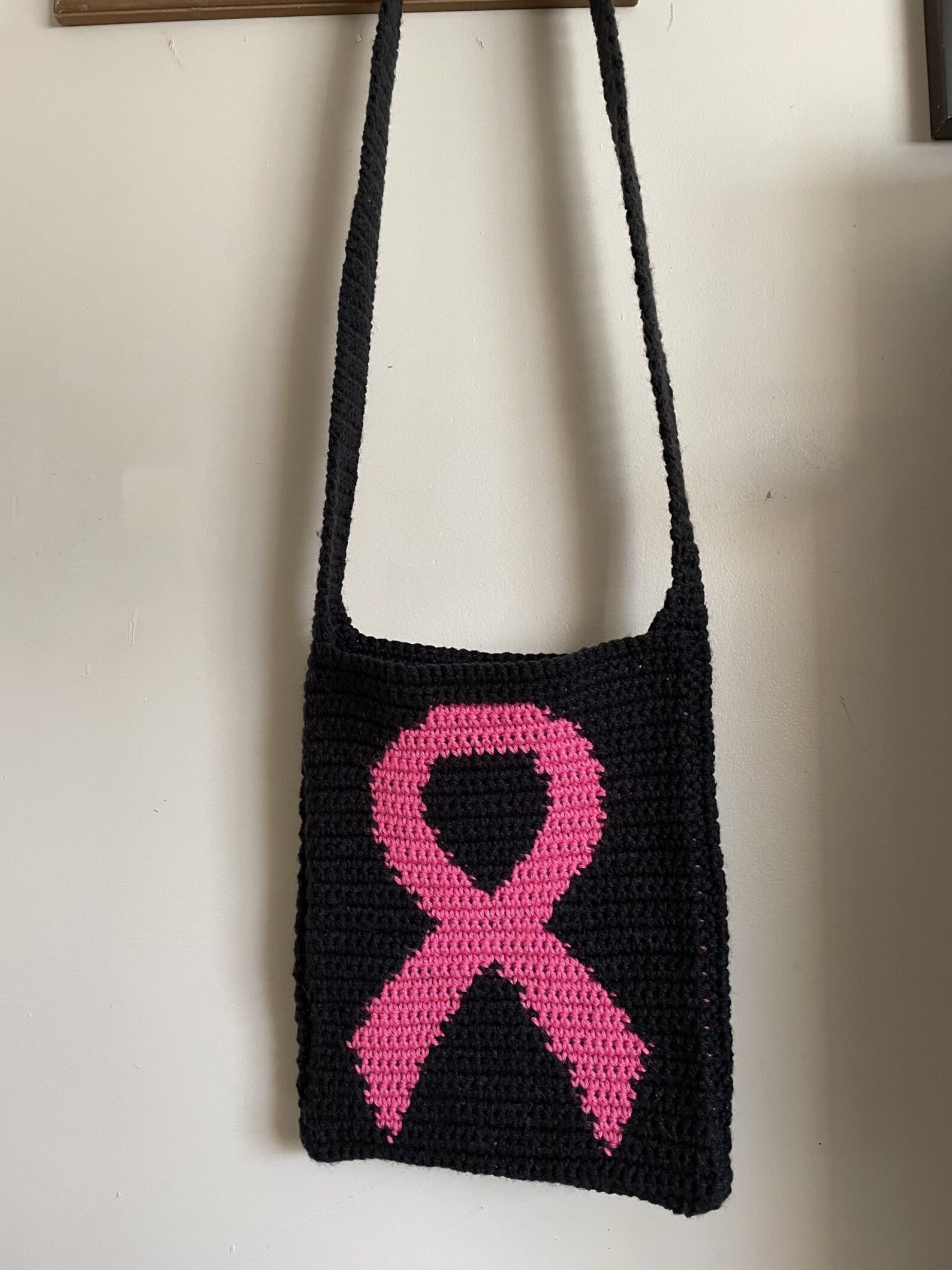 Breast Cancer Awareness Crochet Bag - Etsy