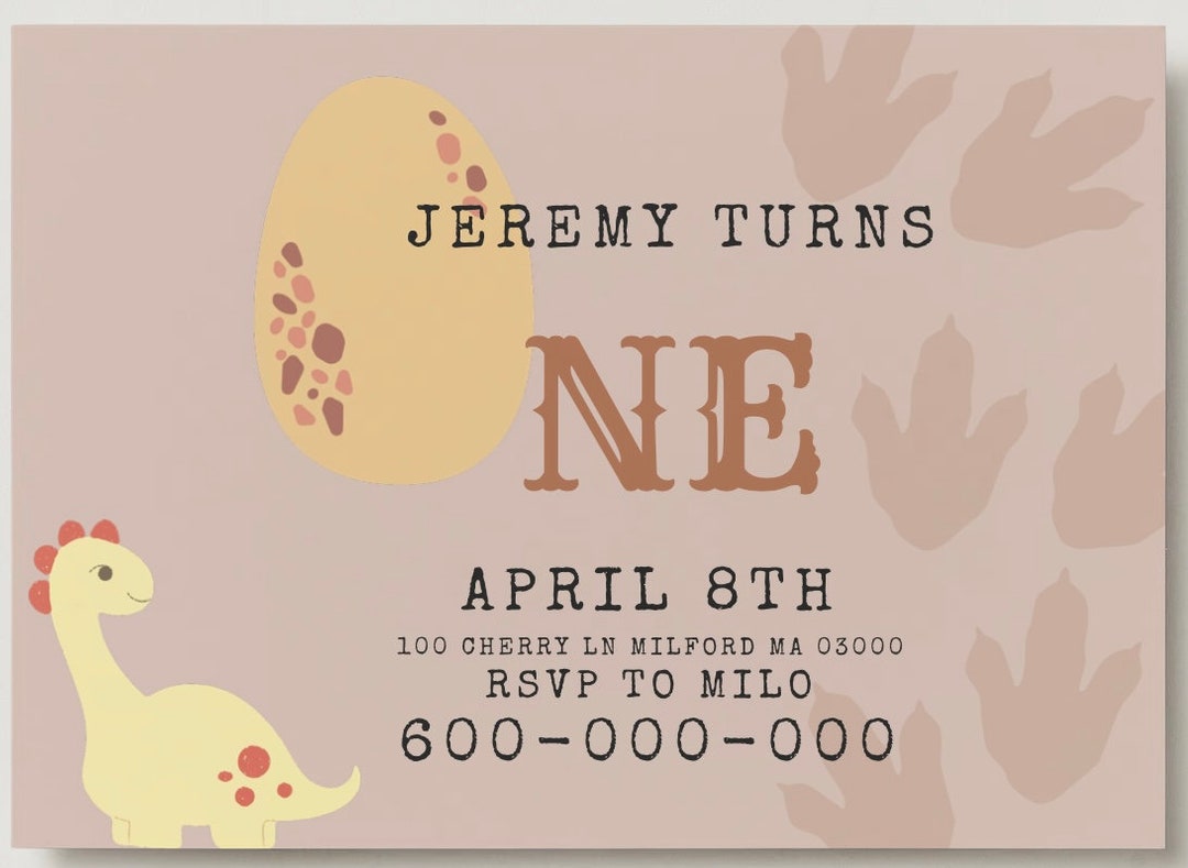 Invitation, Party, Celebrate, Birthday Party, First Birthday, Dinosaurs ...