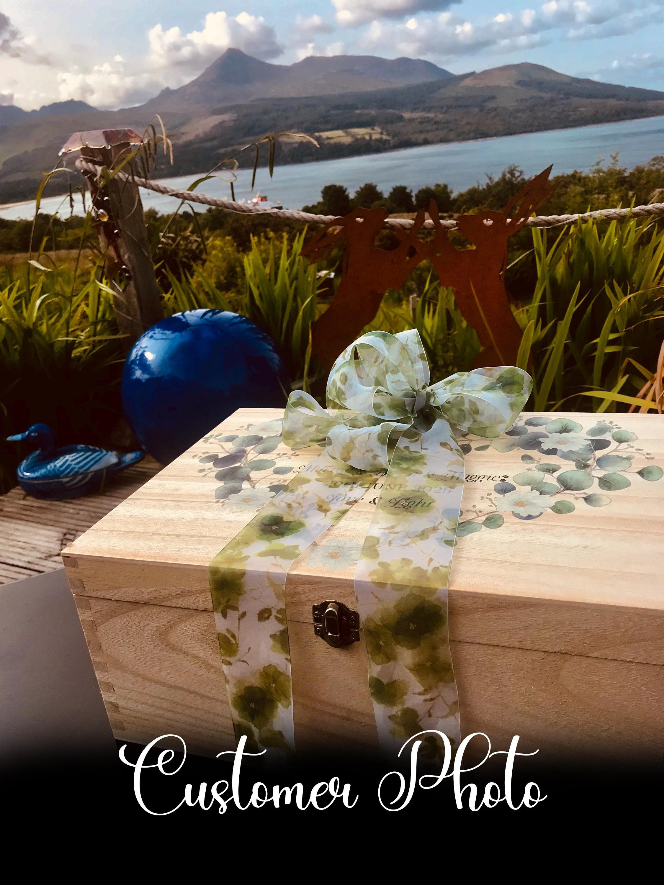 Personalized Wedding Keepsake Box - Custom Printed Wooden Memory Box ...