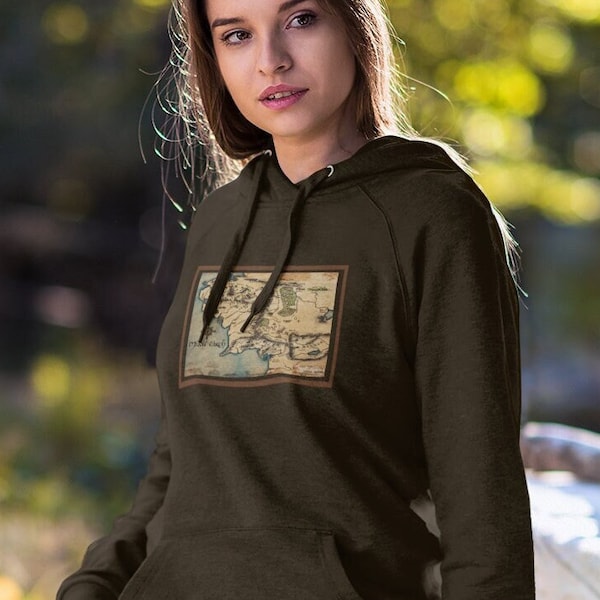 Middle Earth Map Hoodie - Etsy