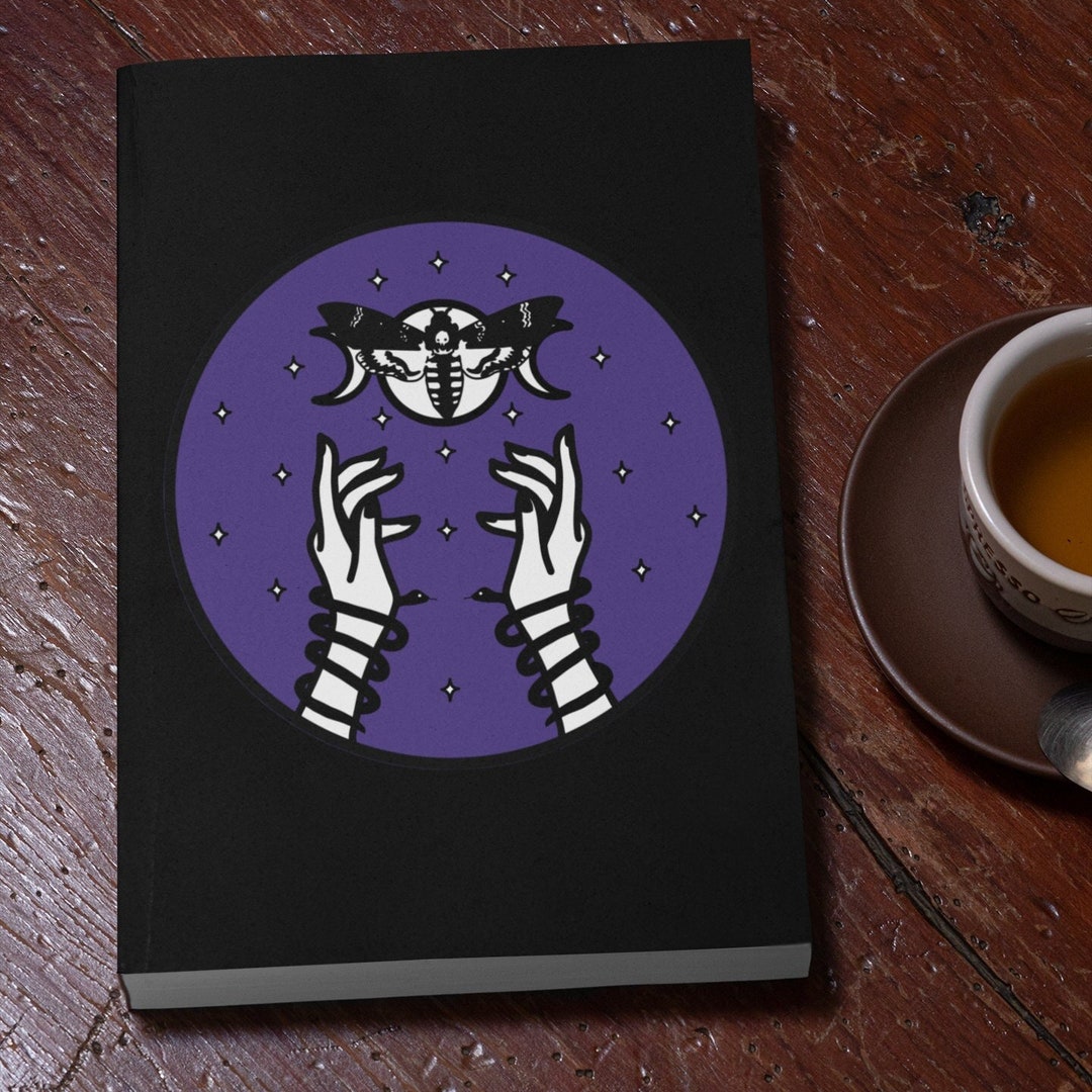 Witch Inspired Triple Goddess Moth Hardcover Matte Journal Witchtok ...